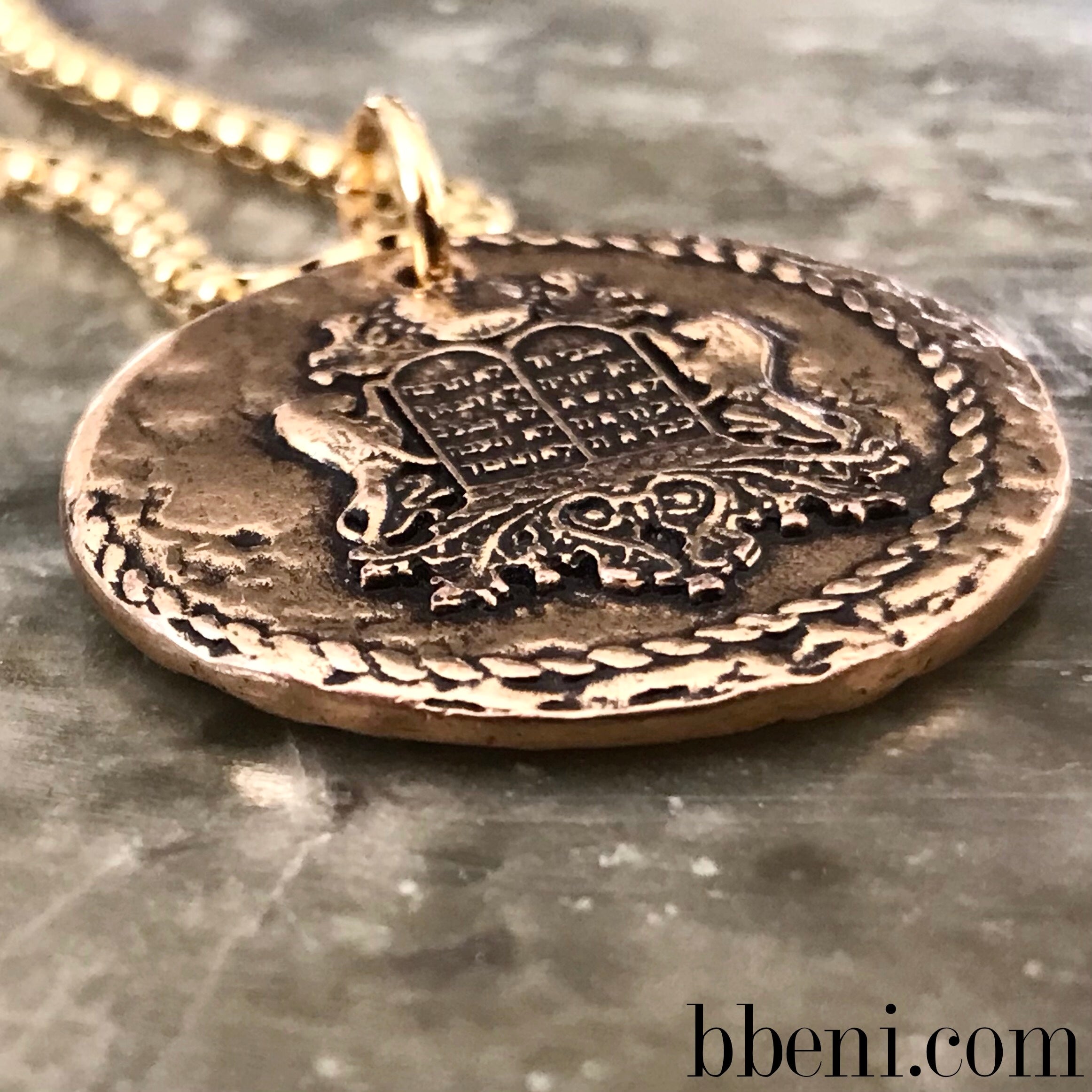 Large Reversible Holy, Holy, Holy Hebrew Coin Necklace – B.BéNI® Jewelry