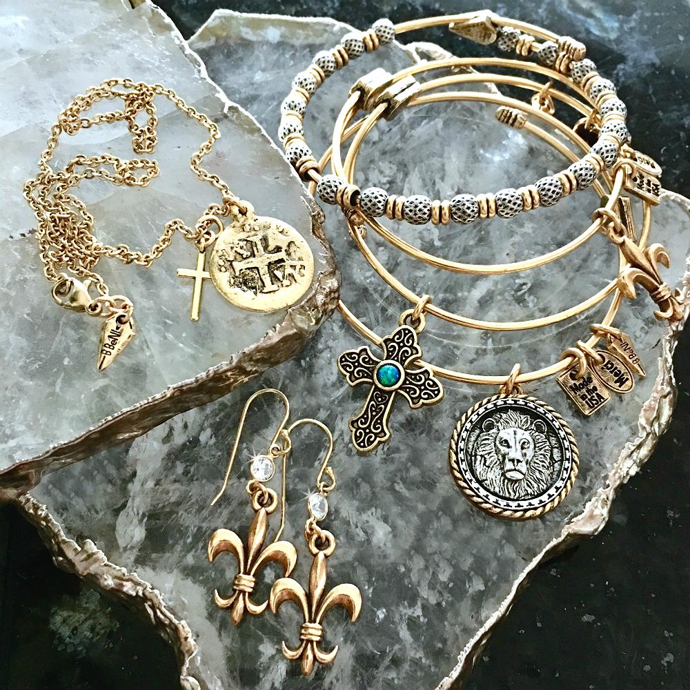 Ancient Gold Coin Pendant Christian Cross & Stainless Chain Necklace ...