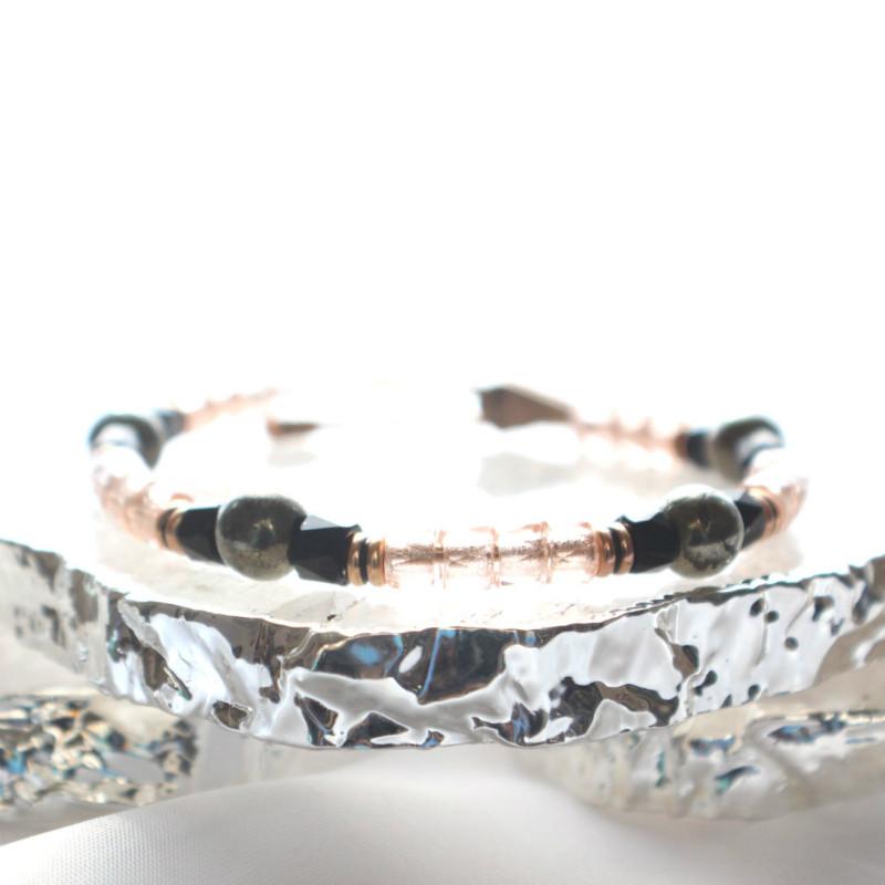 B.BéNI Bangles Silver, Gold, Rose Expandable Adustable Beaded Bangles ...